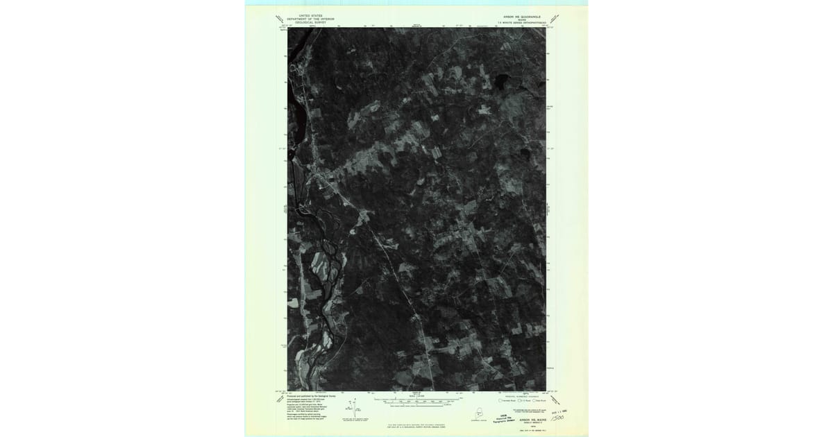 1975 Map of Anson NE, Somerset County, ME — High-Res | Pastmaps