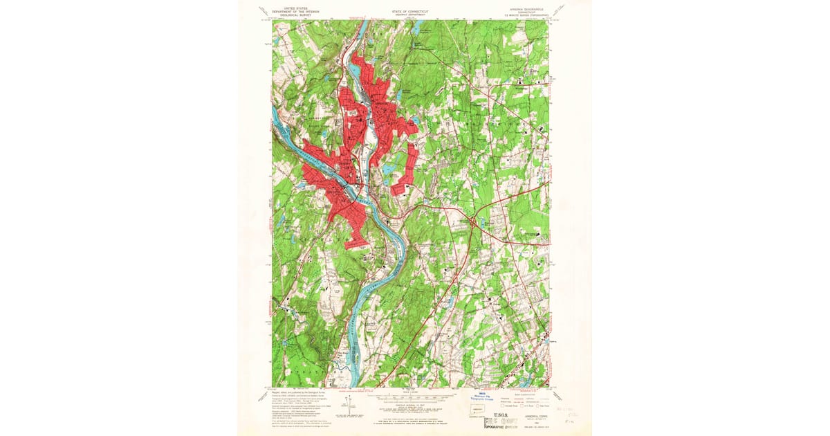 1964 Map of Ansonia, CT — High-Res | Pastmaps