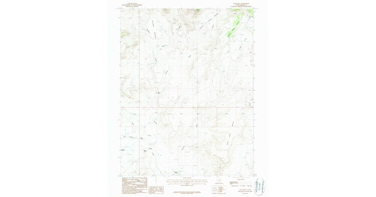 1987 Map of Ant Knoll, Garfield County, UT — High-Res | Pastmaps