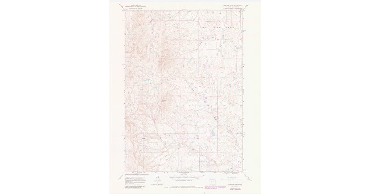 1981 Map of Antelope Draw, Johnson County, WY — High-Res | Pastmaps