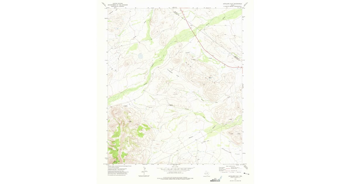 1972 Map of Antelope Flat, Jeff Davis County, TX — High-Res | Pastmaps