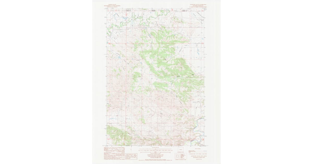 1984 Map of Antelope Gulch, Crook County, WY — High-Res | Pastmaps