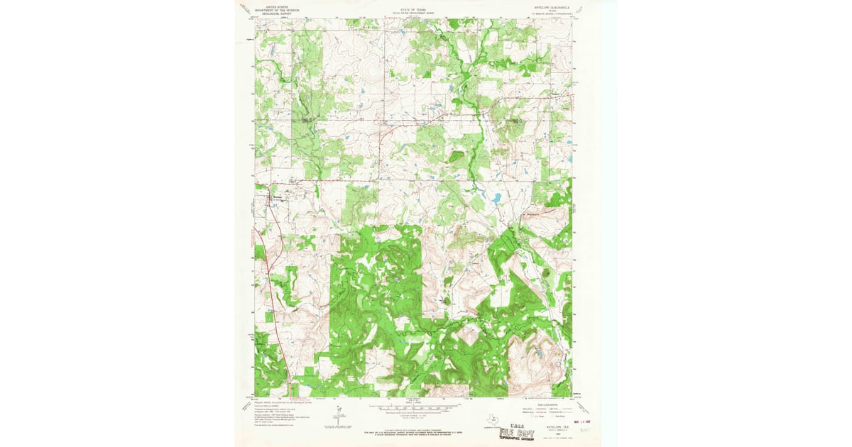 1964 Map of Antelope, Jack County, TX — High-Res | Pastmaps