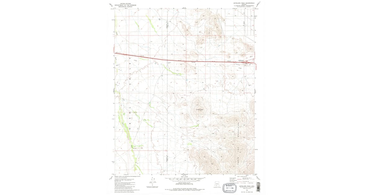 1981 Map of Antelope Peak, Pinal County, AZ — High-Res | Pastmaps