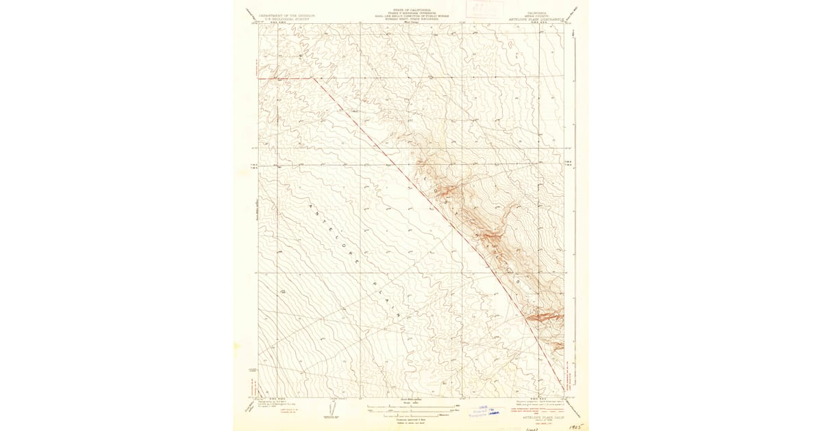 1936 Map of Antelope Plain, Kern County, CA — High-Res | Pastmaps