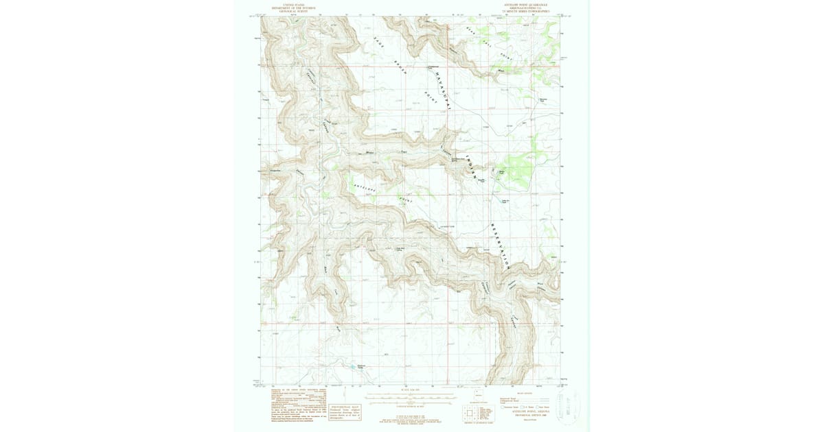 1988 Map of Antelope Point, Coconino County, AZ — High-Res | Pastmaps