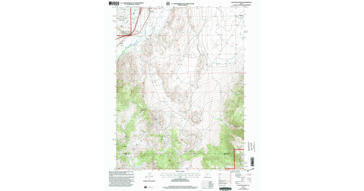 2001 Map of Antelope Range, Sevier County, UT — High-Res | Pastmaps