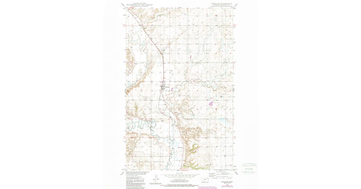 Old Maps of Antelope, MT for Metal Detecting | Pastmaps
