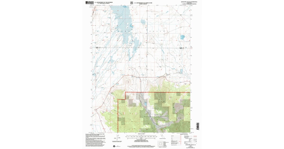 2000 Map of Antelope Valley, Sierra County, CA — High-Res | Pastmaps