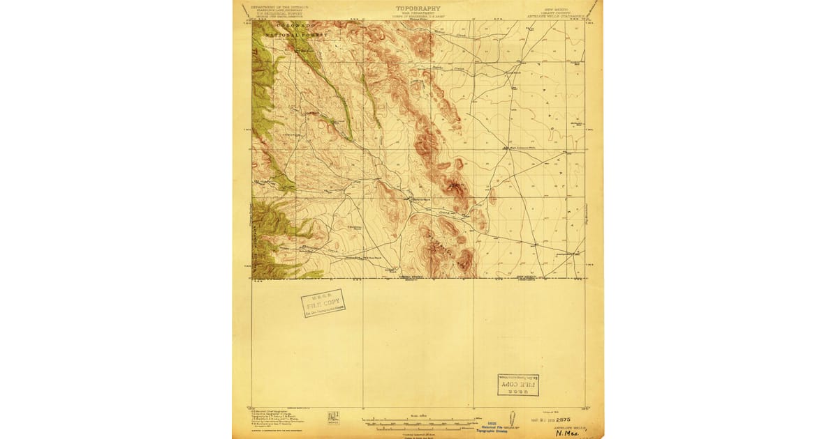 1919 Map of Antelope Wells, Hidalgo County, NM — High-Res | Pastmaps