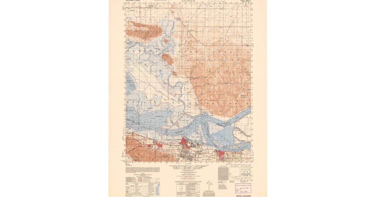 1951 Map of Antioch, CA — High-Res | Pastmaps