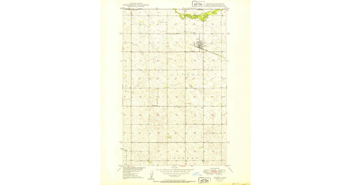 Old Historical Maps of Antler, ND | Pastmaps