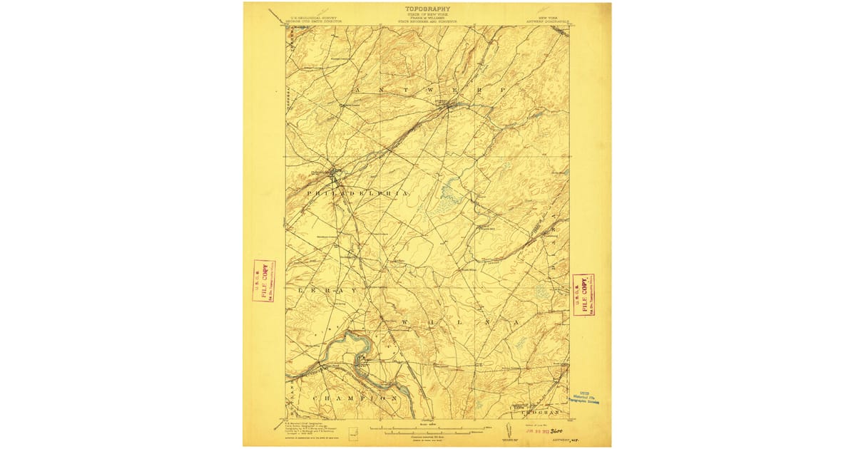 Old Maps of Rossie, NY for Genealogy | Pastmaps