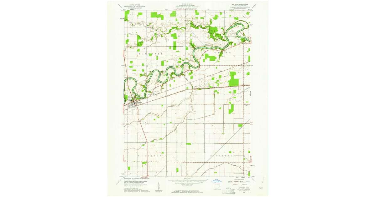 1960 Map of Antwerp, OH — High-Res | Pastmaps