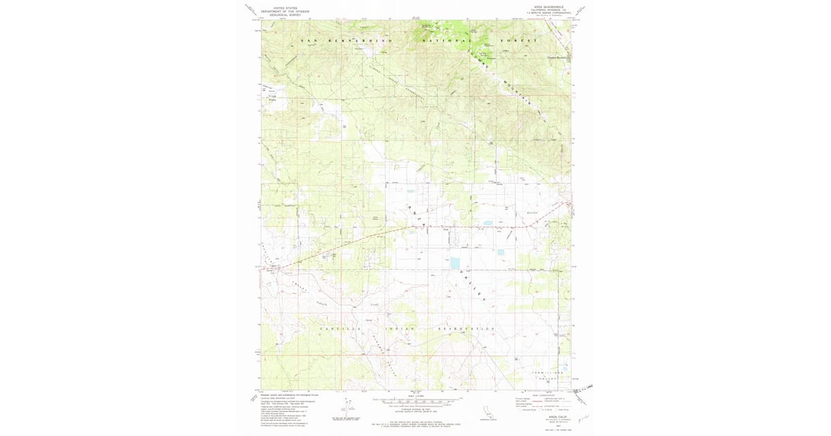 1981 Map of Anza, CA — High-Res, 1982 Print #2 | Pastmaps