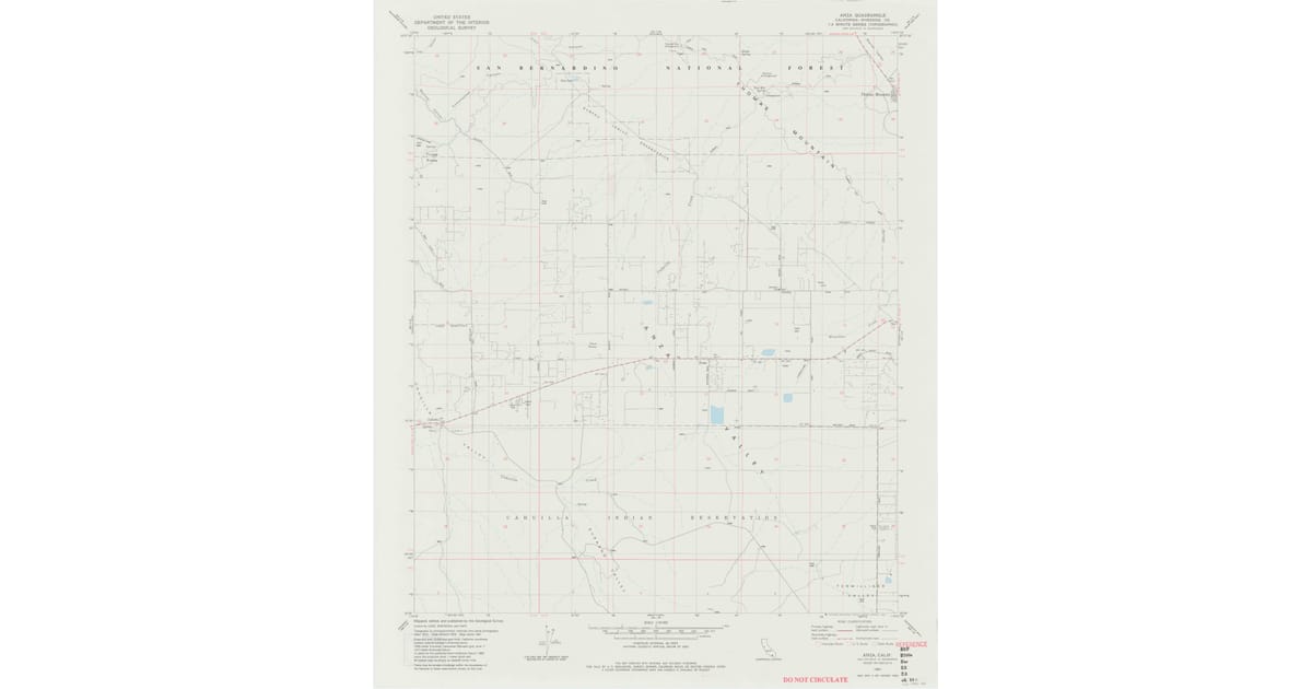 1981 Map of Anza, CA — High-Res | Pastmaps