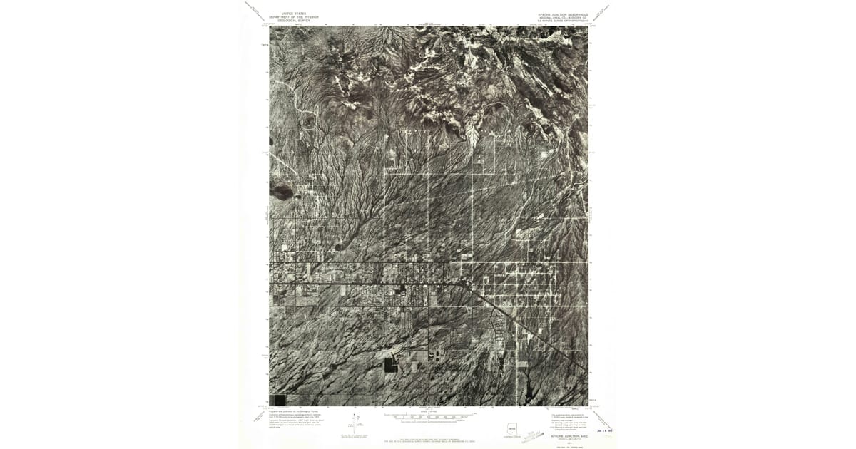 1971 Map of Apache Junction, AZ — High-Res | Pastmaps