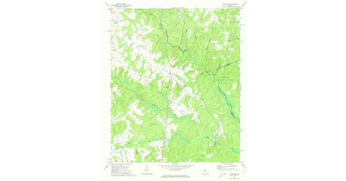 1972 Map of Apalachee, Morgan County, GA — High-Res | Pastmaps