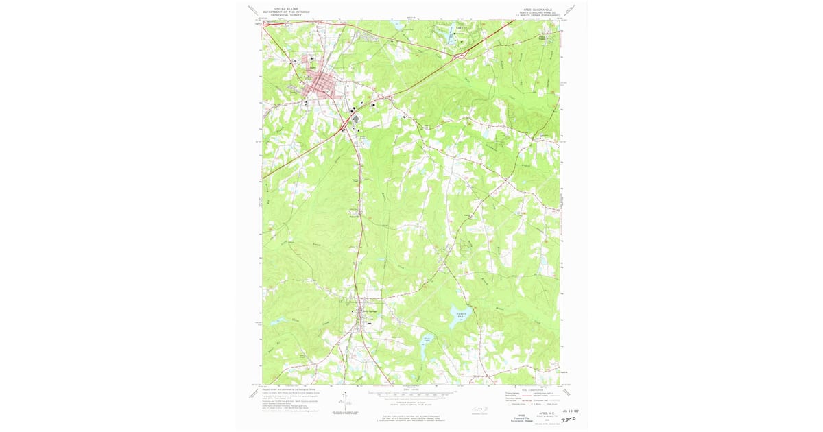 1970s Maps of Whitehall Village, Apex | Pastmaps