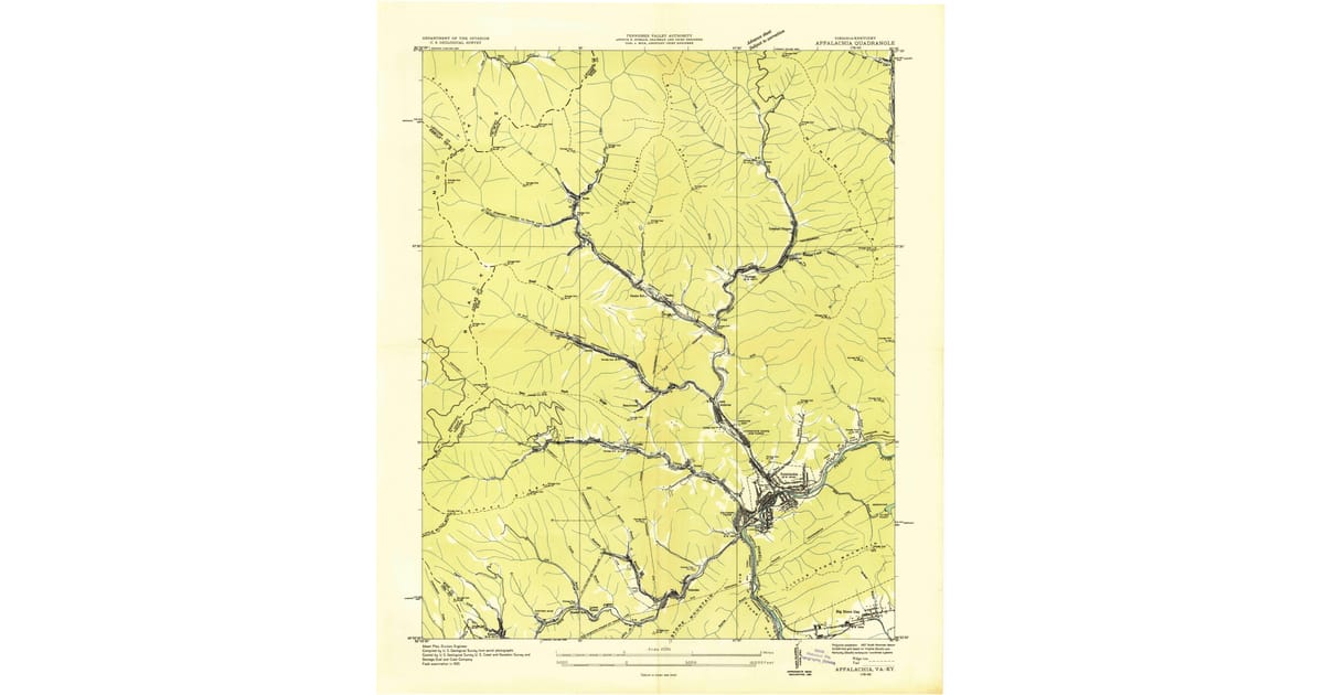 1935 Map of Appalachia, VA — High-Res | Pastmaps