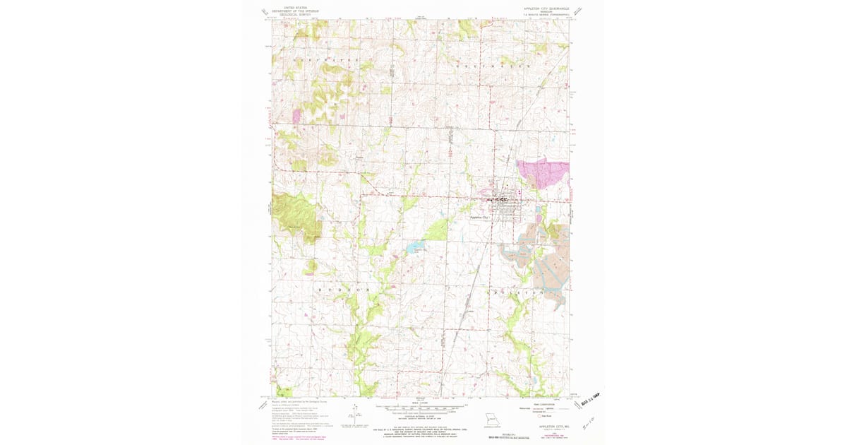 1981 Map of Appleton City, MO — High-Res | Pastmaps