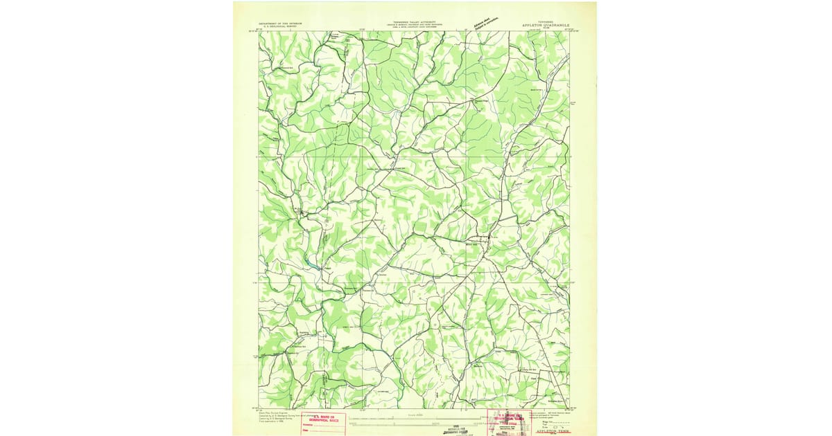 1936 Map of Appleton, Giles County, TN — High-Res | Pastmaps