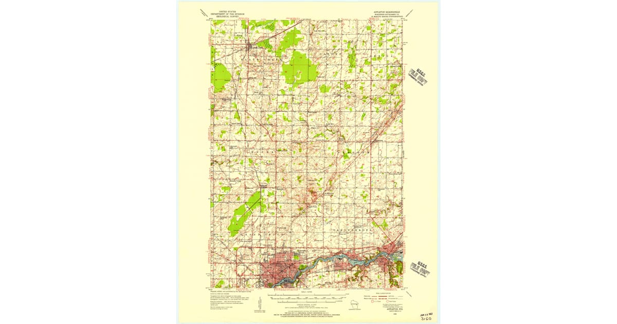 1955 Map of Appleton, WI — High-Res | Pastmaps