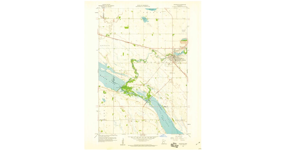 1958 Map of Appleton, MN — High-Res | Pastmaps