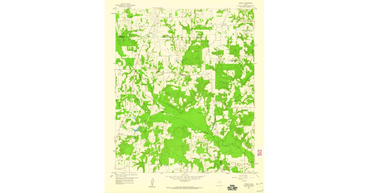 1958 Map of Arbala, Rains County, TX — High-Res | Pastmaps