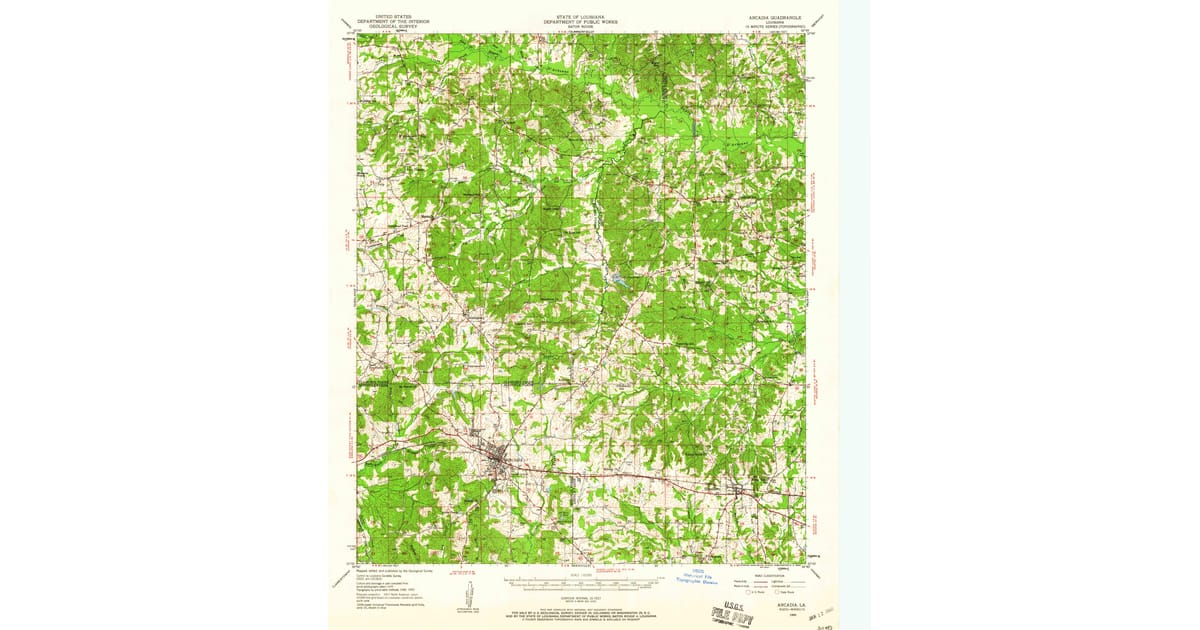 Old Maps of Crossroads, LA | Pastmaps