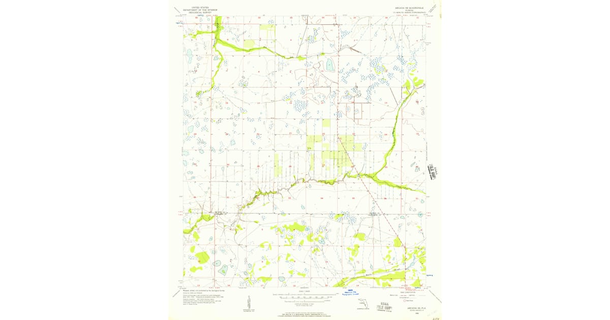 1956 Map of Arcadia SE, DeSoto County, FL — High-Res | Pastmaps