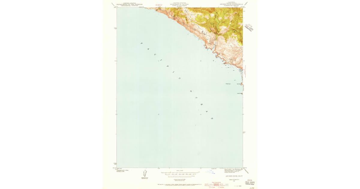 1942 Map of Arched Rock, Sonoma County, CA — High-Res | Pastmaps