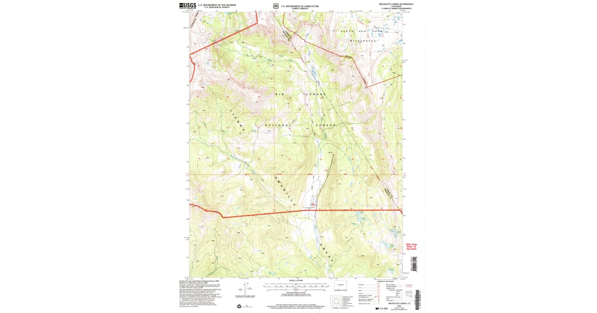 2001 Map of Archuleta Creek, Archuleta County, CO — High-Res | Pastmaps