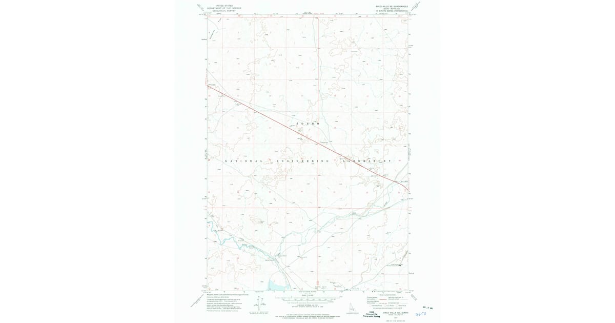 1972 Map of Arco Hills SE, Butte County, ID — High-Res | Pastmaps