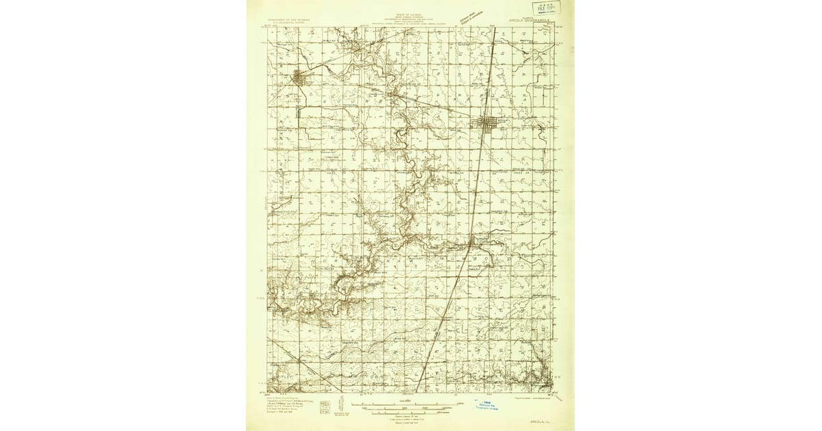 Old Maps of Arthur, IL for Academic Research | Pastmaps