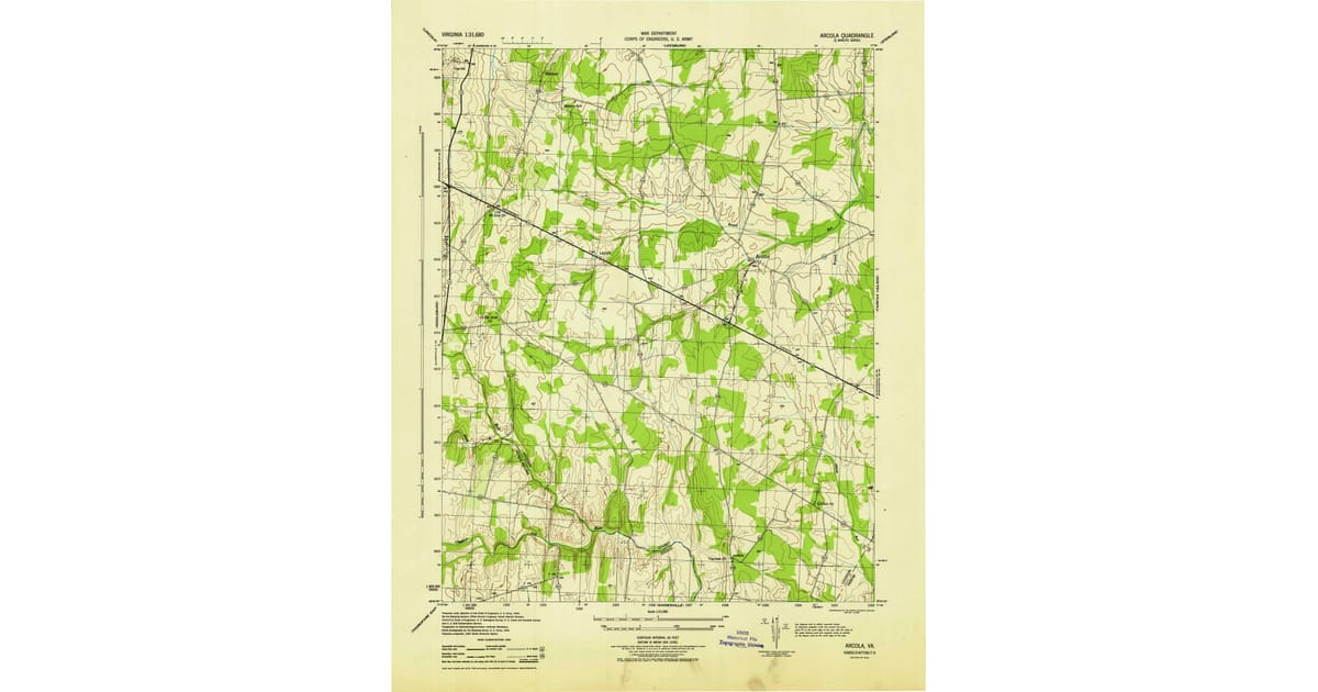 1944 Map of Arcola, VA — High-Res | Pastmaps