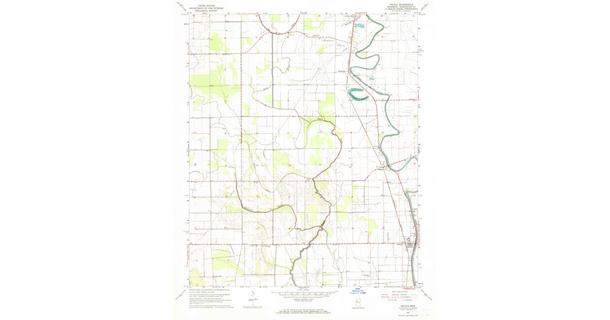 1967 Map of Arcola, MS — High-Res | Pastmaps