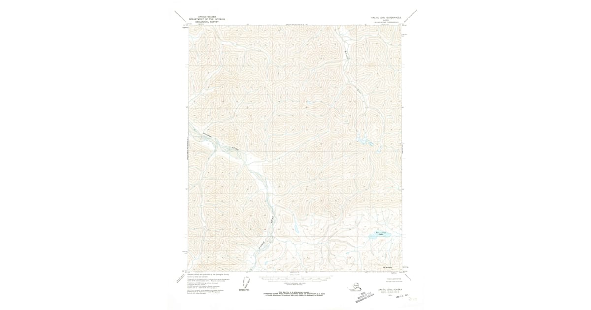 1971 Map of Arctic D-5, North Slope Borough, AK — High-Res | Pastmaps