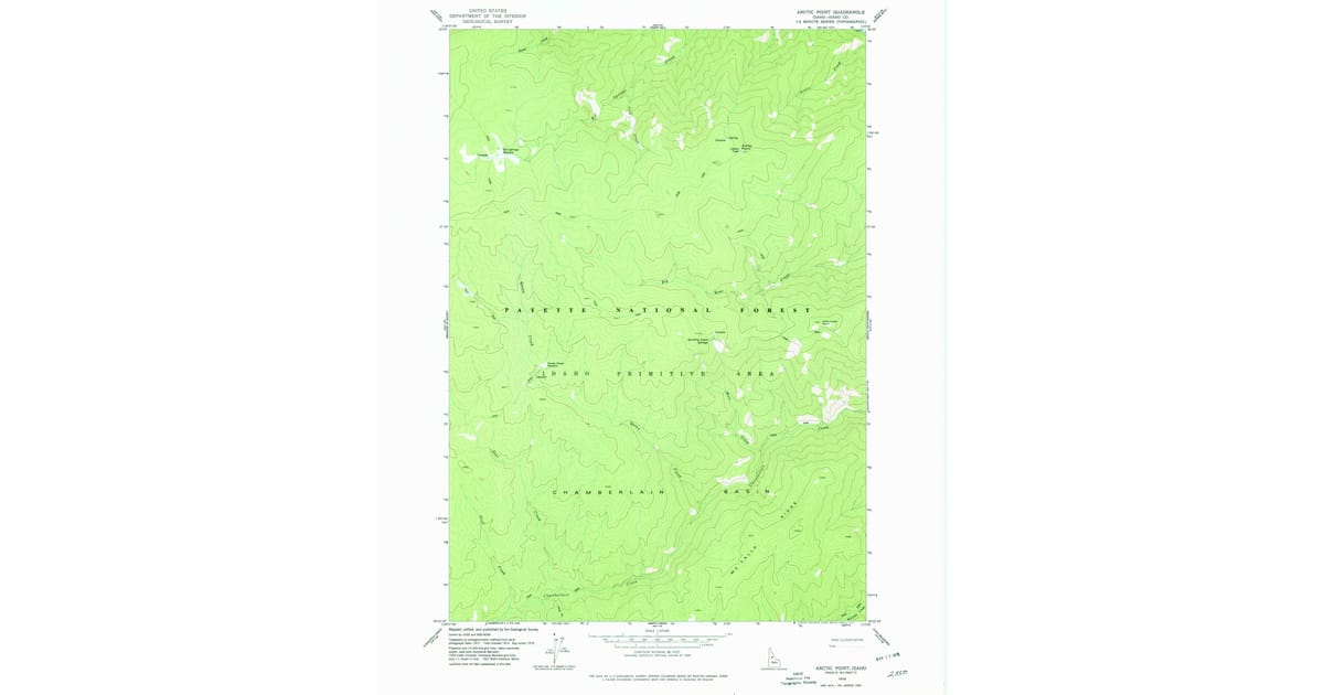 1978 Map of Arctic Point, Idaho County, ID — High-Res | Pastmaps