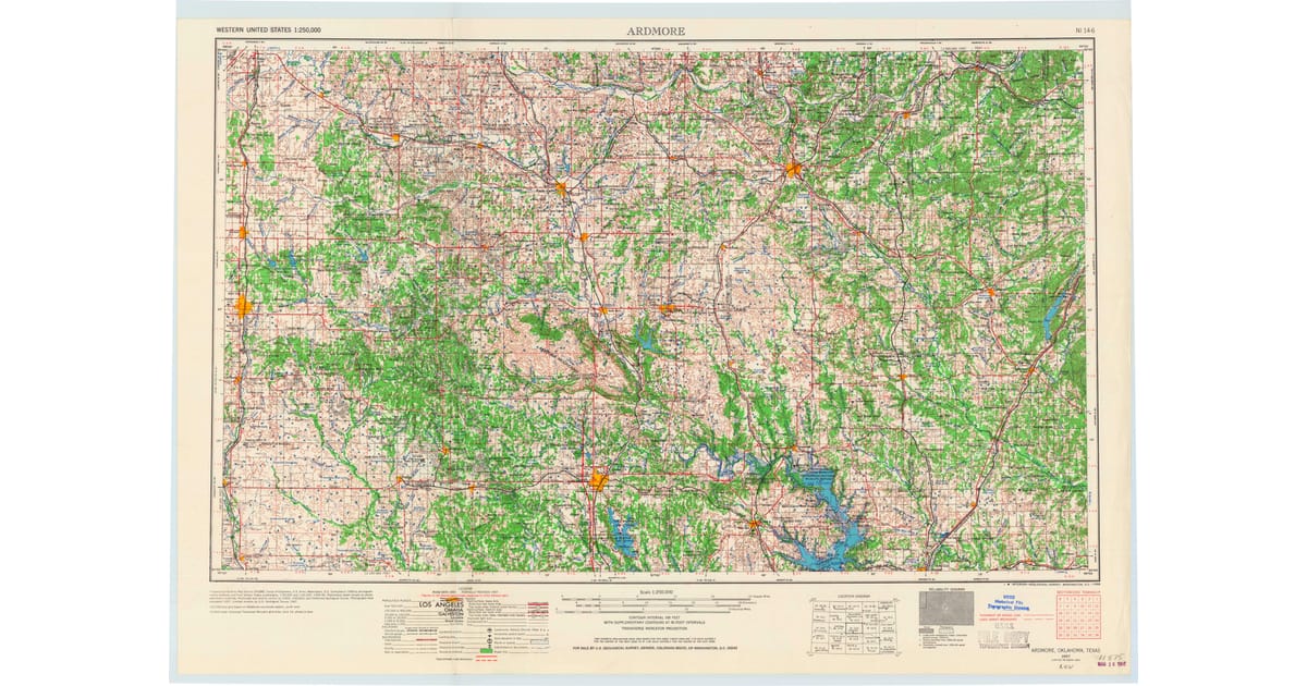 1950s Maps of Carter County, OK | Pastmaps