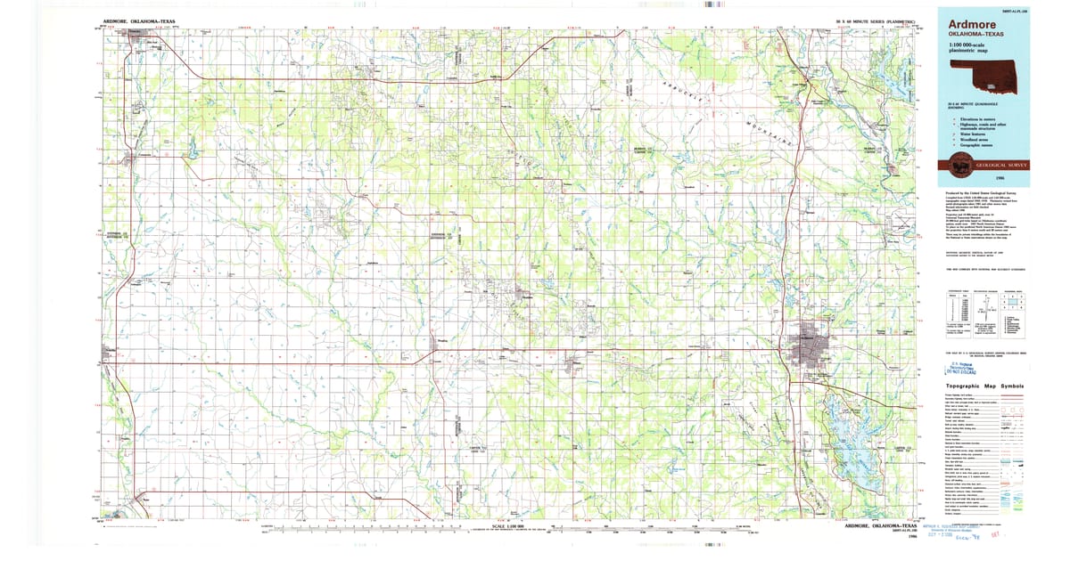 1980s Maps of Provence, OK | Pastmaps