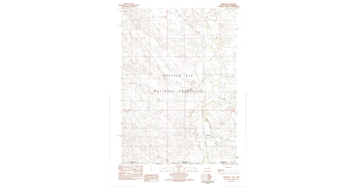 1980s Maps of Ardmore, SD | Pastmaps