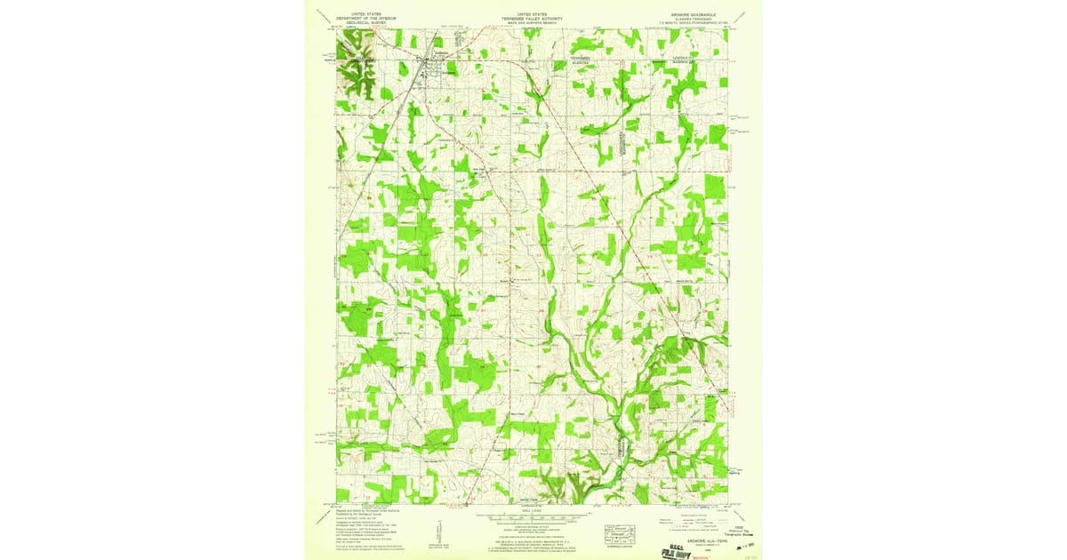 1958 Map of Ardmore, AL — High-Res | Pastmaps
