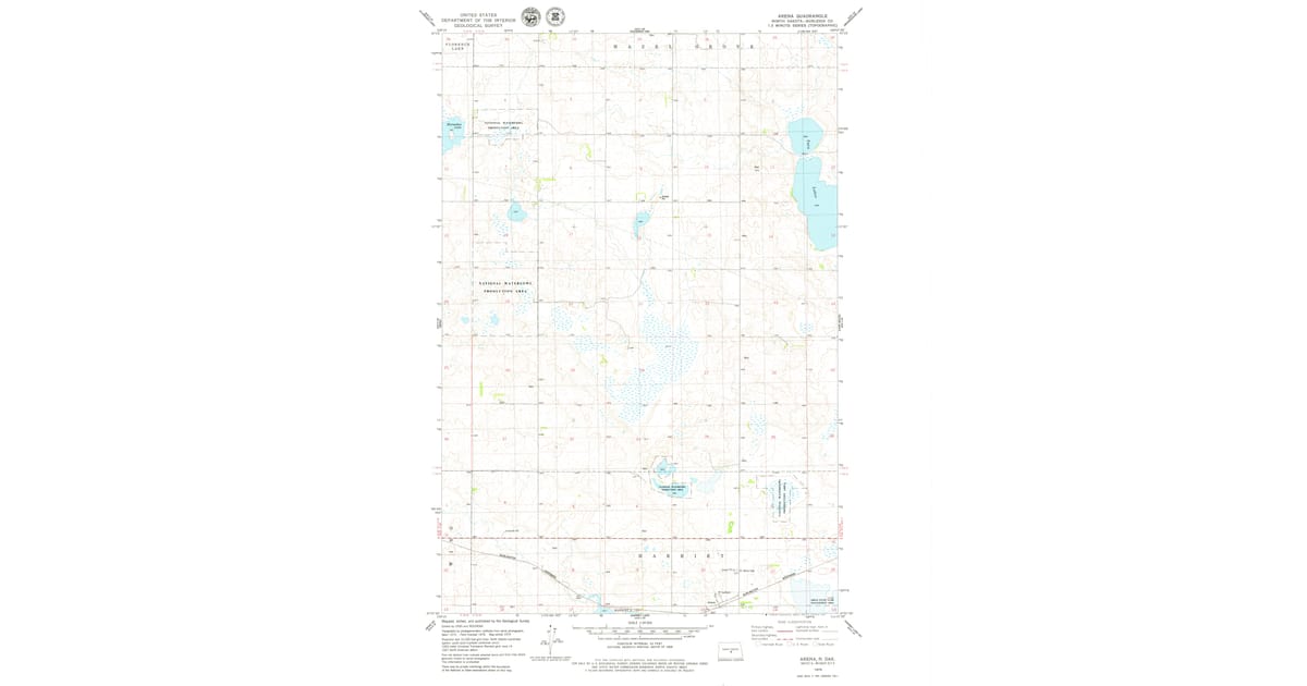 1979 Map of Arena, Burleigh County, ND — High-Res | Pastmaps