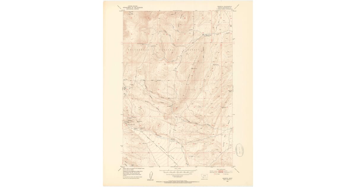1952 Map of Argenta, MT — High-Res | Pastmaps