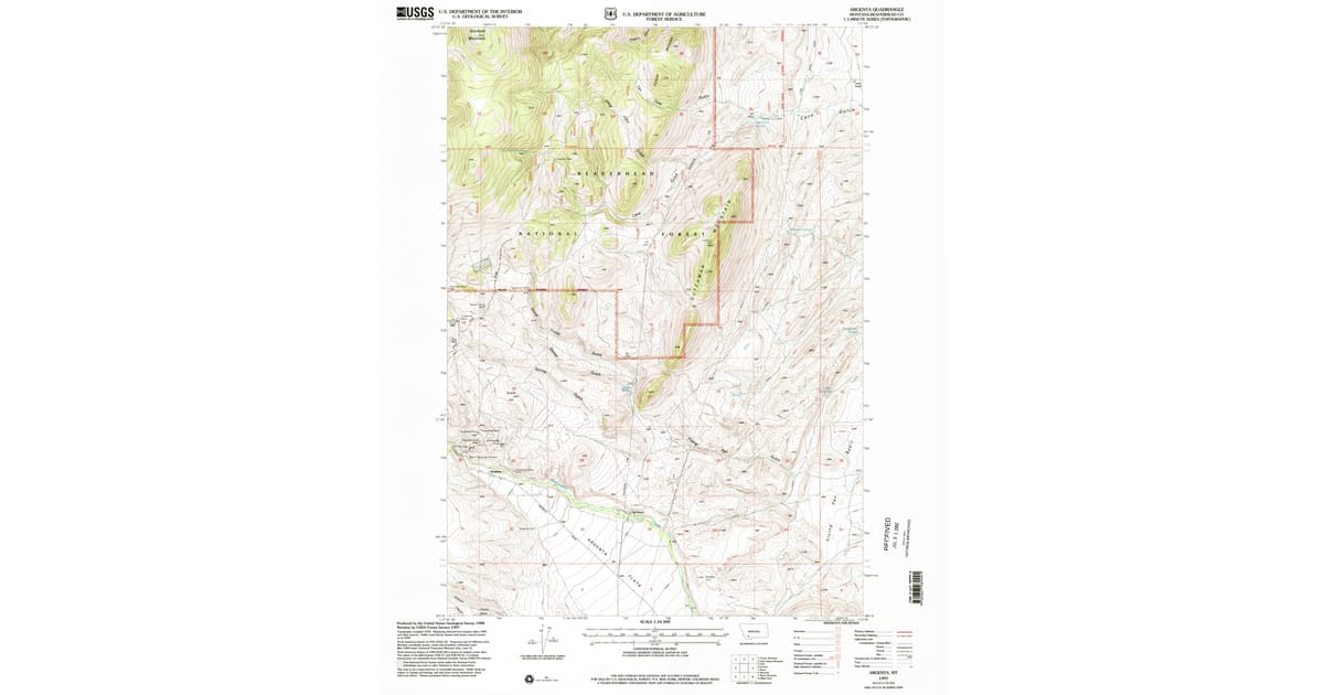 1997 Map of Argenta, MT — High-Res | Pastmaps