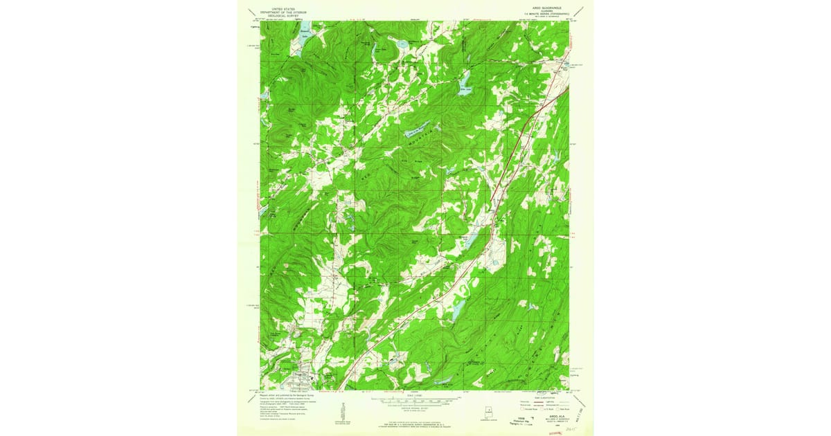 1959 Map of Argo, AL — High-Res, 1960 Print #2 | Pastmaps