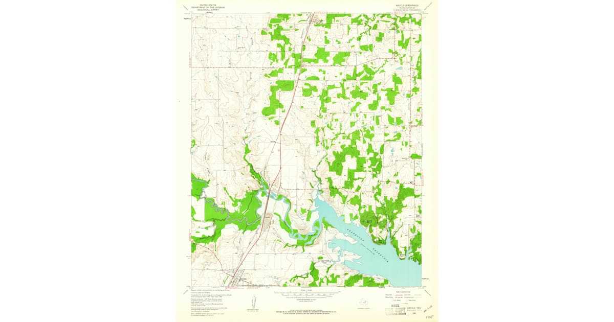 1960 Map of Argyle, TX — High-Res | Pastmaps