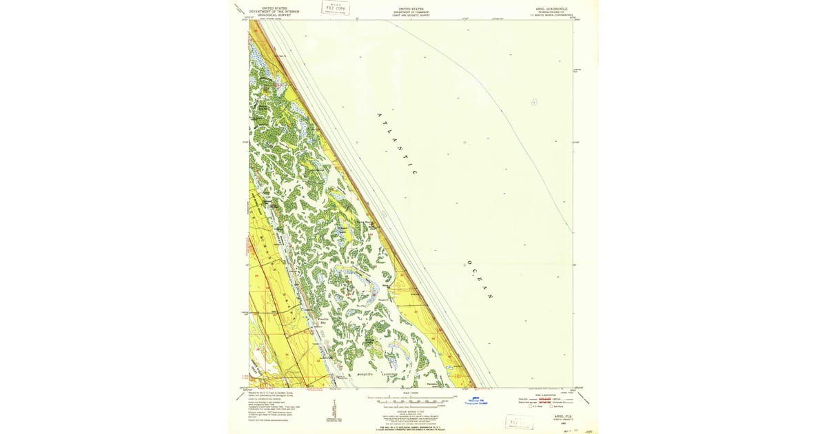 1950 Map of Ariel, Volusia County, FL — High-Res | Pastmaps