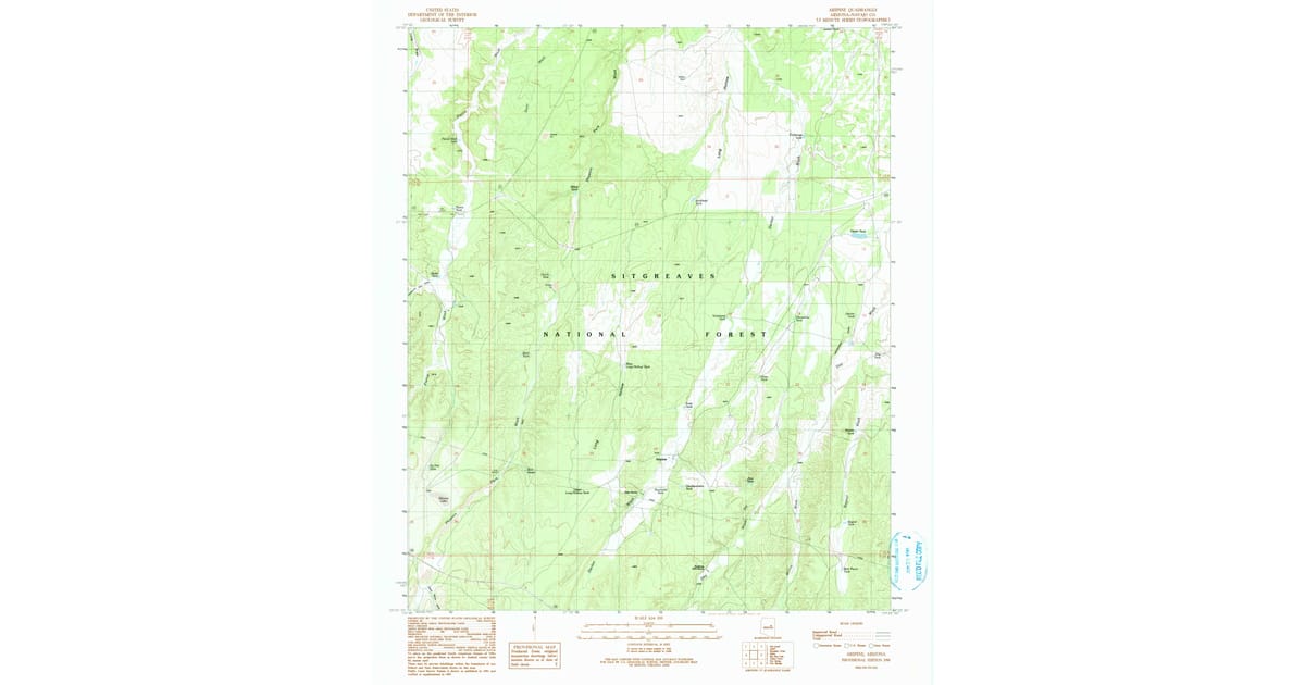 1990 Map of Aripine, Navajo County, AZ — High-Res | Pastmaps